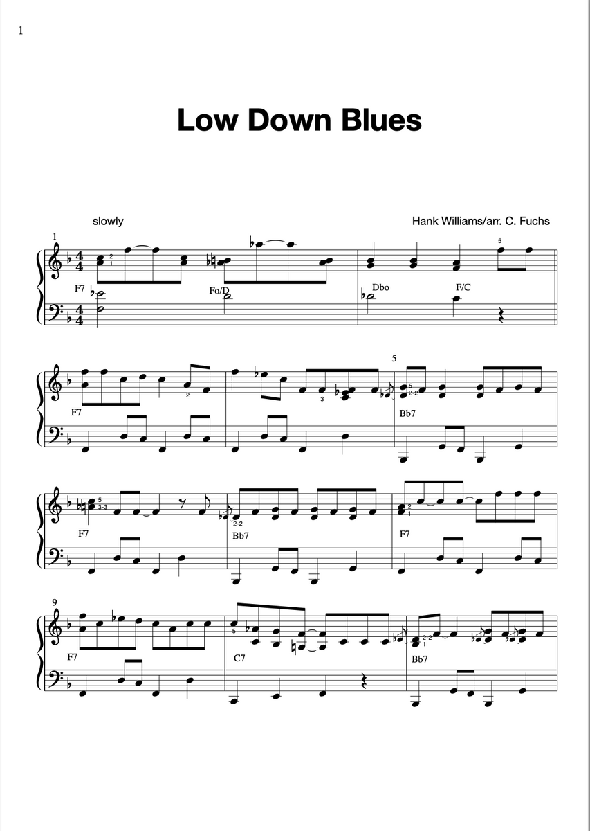 Low Down Blues – Christian's Sheet Music