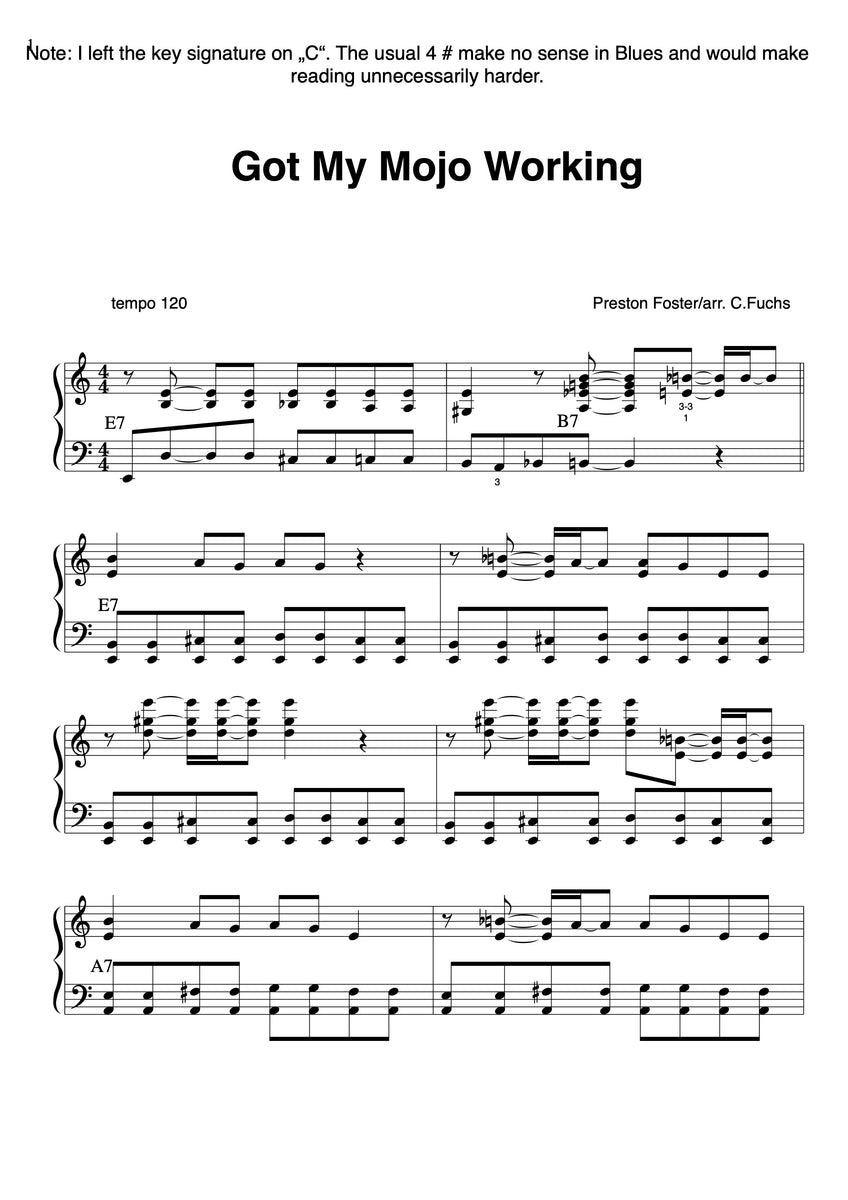 Got My Mojo Working , Blues Classic – Christian's Sheet Music