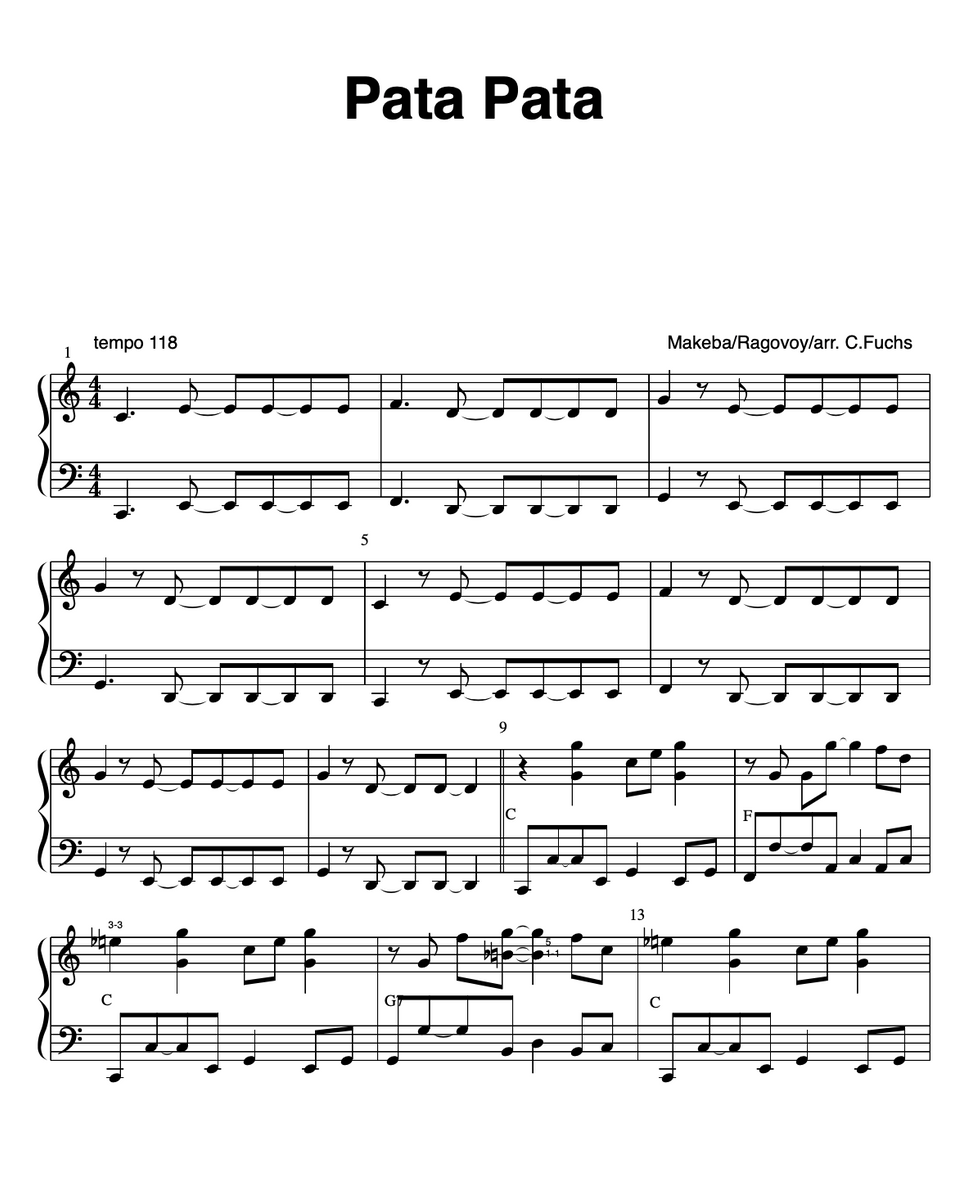 Pata Pata – Christian's Sheet Music