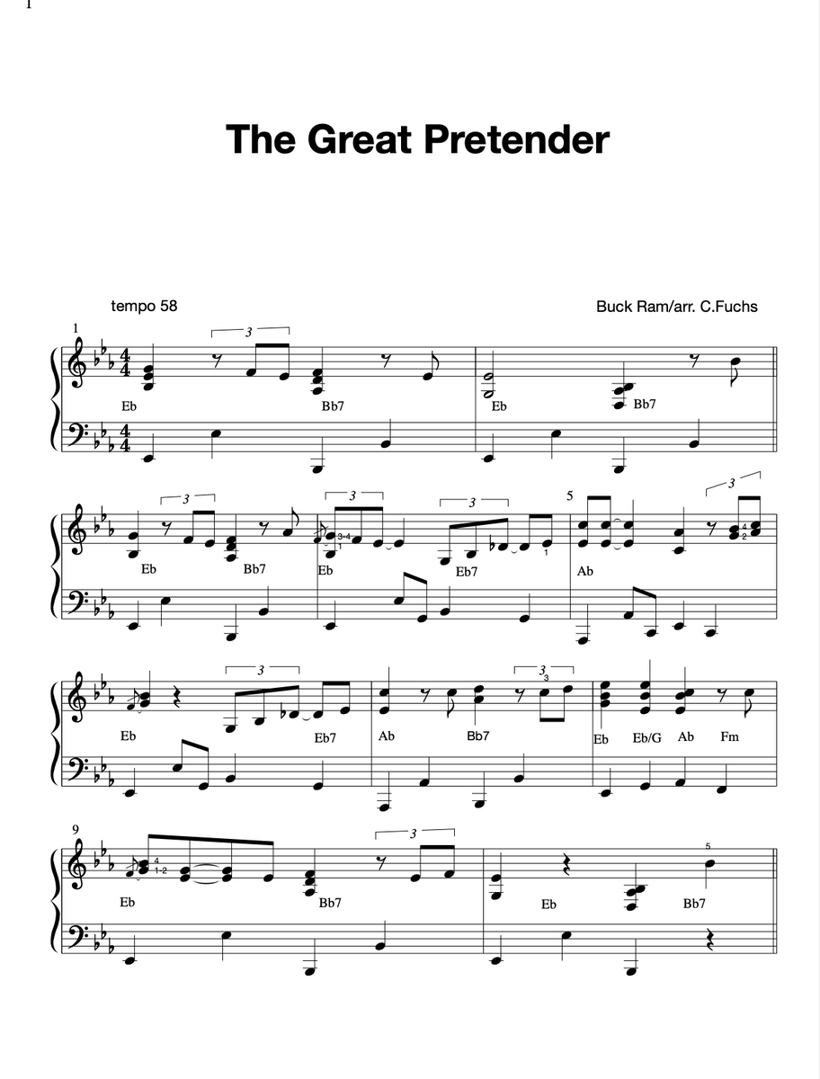 The Great Pretender – Christian's Sheet Music