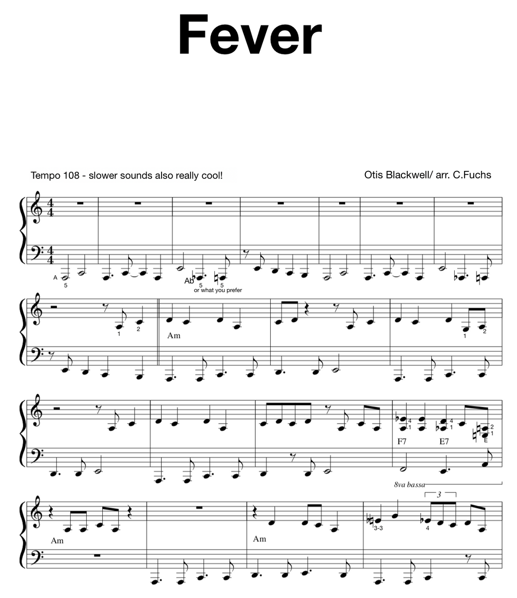 Fever – Christian's Sheet Music